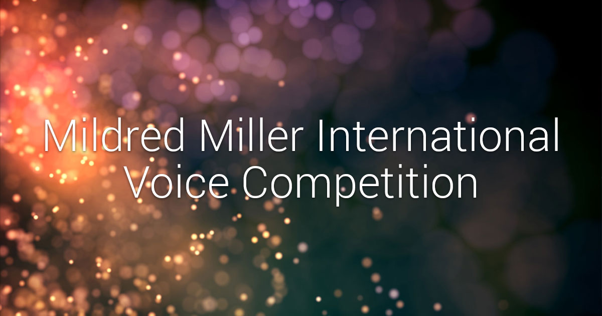 Mildred Miller International Voice Competition 2020 - Pittsburgh ...